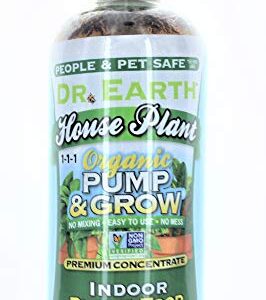 Dr. Earth Organic & Natural Pump & Grow House Liquid Plant Food 16 oz, Blue