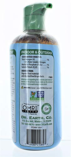 Dr. Earth Organic & Natural Pump & Grow House Liquid Plant Food 16 oz, Blue