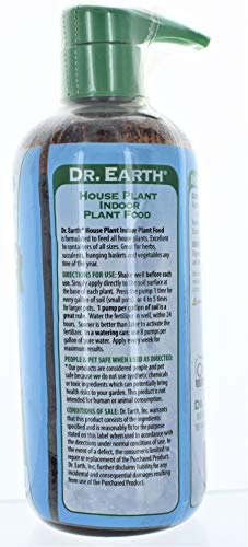 Dr. Earth Organic & Natural Pump & Grow House Liquid Plant Food 16 oz, Blue