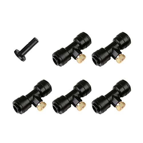 Angoily 1 set for System Sprinkler Flower Cooling Brass Equipment Bed Nozzle Tubing Garden End Mist Tees Irrigation Drip Distribution Misting Plug with Nozzles Outdoor Watering Kit Mister