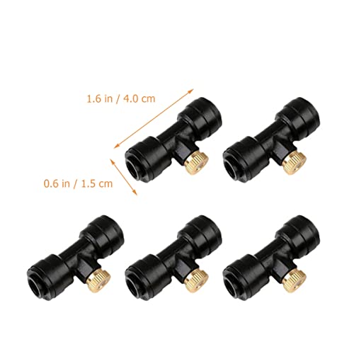 Angoily 1 set for System Sprinkler Flower Cooling Brass Equipment Bed Nozzle Tubing Garden End Mist Tees Irrigation Drip Distribution Misting Plug with Nozzles Outdoor Watering Kit Mister