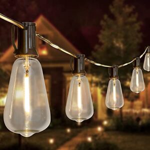 Vanthylit Outdoor String Light 15FT Patio String Lights with LED Filament Bulb Waterproof Lights Retro Vintage Edison Bulbs for Backyard Patio Bistro Party Garden Connectable