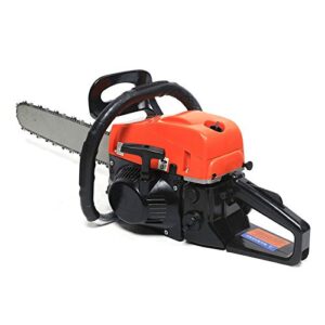 Gasoline Powered Logging Saw, 35.4" Handheld Gasoline Chain Saw, Wood Cutting Shredder for Farms, Gardens and Pastures