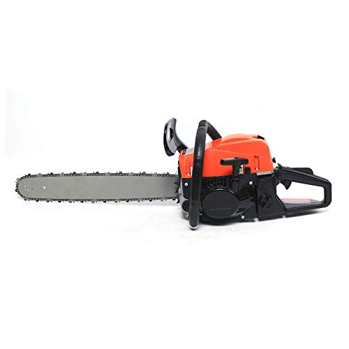 Gasoline Powered Logging Saw, 35.4" Handheld Gasoline Chain Saw, Wood Cutting Shredder for Farms, Gardens and Pastures