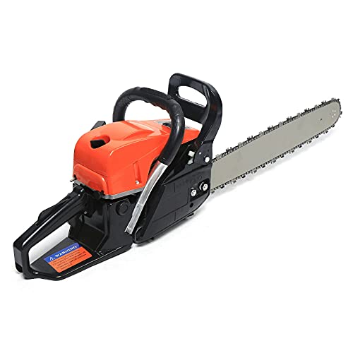 Gasoline Powered Logging Saw, 35.4" Handheld Gasoline Chain Saw, Wood Cutting Shredder for Farms, Gardens and Pastures