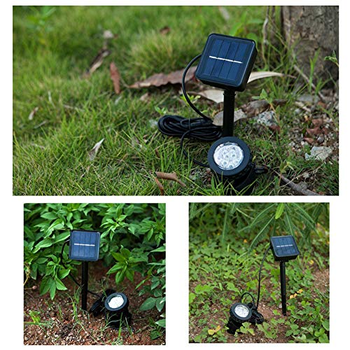 Solar Spotlights, Outdoor Solar Spotlights Halloween Spot Lights, Spot Lamp Light Spotlight Solar Pool Pond Lights House Garden Yard Pathway Tree Flag Light(White)