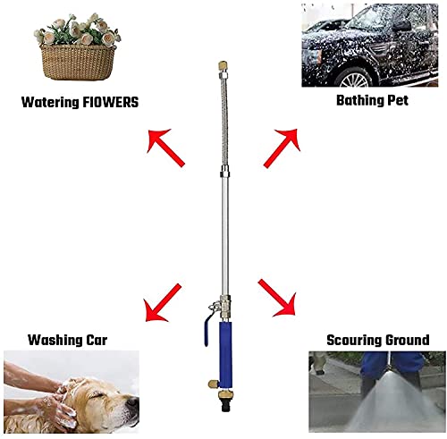 NC 2021 Upgrade Extendable Hydro Jet Washer High Pressure Power Washer Wand Water Hose with Nozzle Auto Watering Sprayer Flexible Garden Watering Sprayer for Car Wash and Window Washing