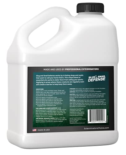 Exterminators Choice Slug and Snail Spray | 1 Gallon | Repels Most Common Types of Slugs and Snails | Natural, Non-Toxic Formula | Quick, Easy Pest Control | Safe Around Kids & Pets