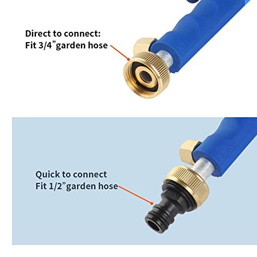 High Pressure Power Washer Wand - New Upgrade Magic Water Hose Nozzle, Garden Hose Sprayer for Car Wash and Window Washing, 2 Nozzle, Piston