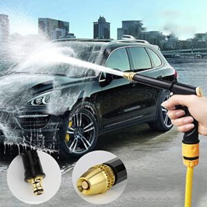 high pressure water spray – universal adjus-table nozzle, 𝖯𝗂𝗌𝗍𝗈𝗅 grip, rotating spray, washer/cleaning tool, flexible water hose, for cleaning cars, garden, gutter, window, flower beds