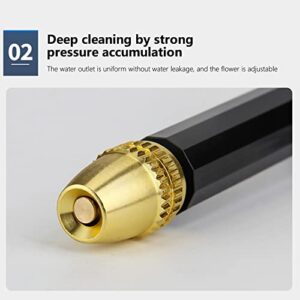 High Pressure Water Spray - Universal Adjus-table Nozzle, 𝖯𝗂𝗌𝗍𝗈𝗅 Grip, Rotating Spray, Washer/Cleaning Tool, Flexible Water Hose, for Cleaning Cars, Garden, Gutter, Window, Flower Beds