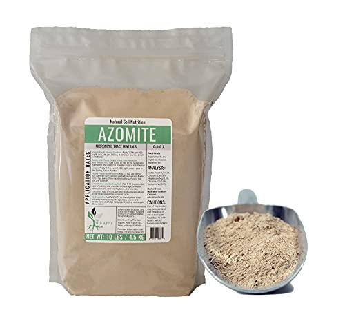 10 Pounds of Azomite - Organic Trace Mineral Powder - 67 Essential Minerals for You and Your Garden - Bulk by Raw Supply