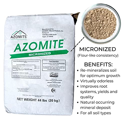 10 Pounds of Azomite - Organic Trace Mineral Powder - 67 Essential Minerals for You and Your Garden - Bulk by Raw Supply