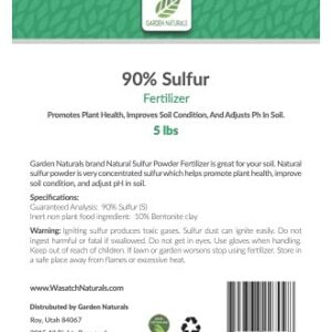 Sulfur Fertilizer 90% 25 Pounds by Garden Naturals