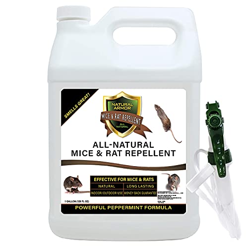 Mice & Rat Repellent. Peppermint Repellent for Mice/Mouse, Rats & Rodents. Natural Spray for Indoor & Outdoor Use. 128 OZ Gallon Trigger Sprayer Ready to Use