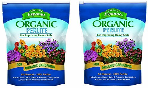 Espoma Organic Perlite; All Natural and Approved for Organic Gardening. Helps Loosen and Aerate Heavy Soils, Prevent Compaction & Promotes Root Growth – 8 qt. Bag Pack of 2