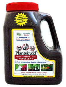 plantskydd animal repellent – repels deer, rabbits, elk, moose, hares, voles, squirrels, chipmunks and other herbivores; 3.5 lb granular shaker jug (ps-vrd-3)