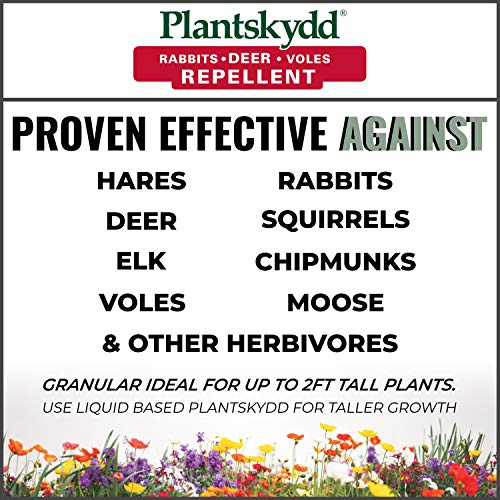 Plantskydd Animal Repellent - Repels Deer, Rabbits, Elk, Moose, Hares, Voles, Squirrels, Chipmunks and Other Herbivores; 3.5 LB Granular Shaker Jug (PS-VRD-3)