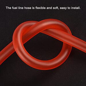 MECCANIXITY Petrol Fuel Line Hose 3/16" x 5/16" 10ft Red for Chainsaws Lawn Mower String Trimmer Blowers Small Engines