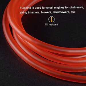 MECCANIXITY Petrol Fuel Line Hose 3/16" x 5/16" 10ft Red for Chainsaws Lawn Mower String Trimmer Blowers Small Engines