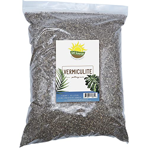 All Natural Vermiculite Soil Additive (1 Quart); Medium Grade Horticulture Soil Amendment for Plants, Terrariums, Orchids