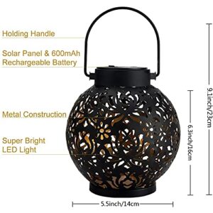 HaoPei Hanging Outdoor Solar Lights Waterproof Lotus Lantern Front Porch Yard Patio Garden Decor for Outside Backyard Wall Pathway Ornaments, HaoPei-01