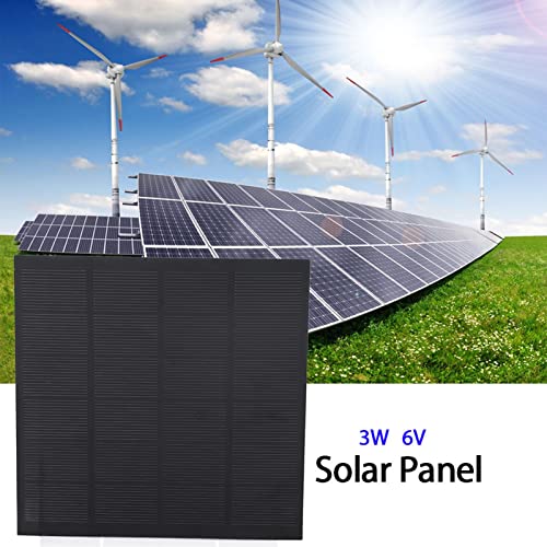 Ftory Silicon Solar Charger Panel,Portable 3W 6V Polycrystalline Solar Panel Outdoor for Solar Garden Lighting