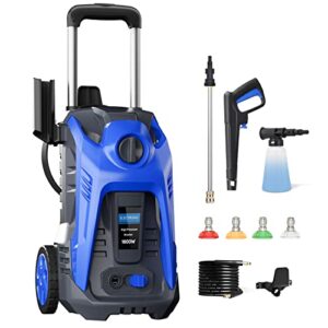 yanicha electric power washers – 3500 psi 2.6 gpm pressure washer electric powered car washer with 4 nozzles foam cannon, clean cars, garden, patio