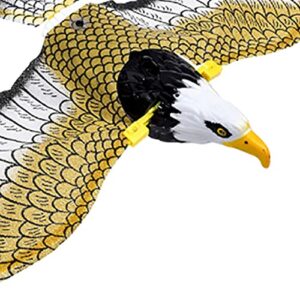 Fenteer Luminous Hanging Falcons Flyin Bird Scare Kite w/Music,Natural Enemy Pest Deterrent Scarecrow