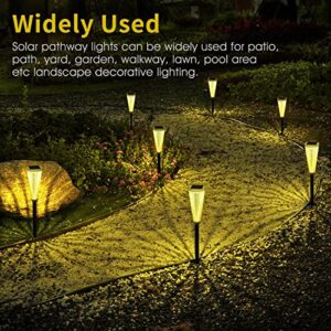 JMMXG 8 Pack Solar Pathway Lights Outdoor, 2-in-1 Hollow Garden Solar Lights Outdoor Landscape Decorative LED Solar Lights, Waterproof and Dusk-to-Dawn Solar Path Light for Yard Walkway Lawn Backyard