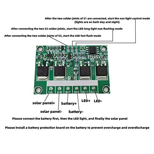 Solar Light Circuit Board PCB Solar Lamp Board Solar Power Lighting Parts Asseccosaries for Garden Household Street