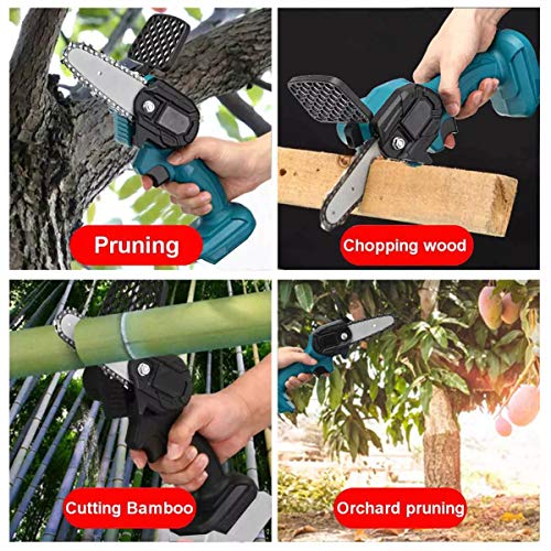 Mini Chainsaw Handheld Cordless Electric Portable Chainsaw with Brushless Motor for Wood Cutting, Tree Pruning and Garden,Mulan