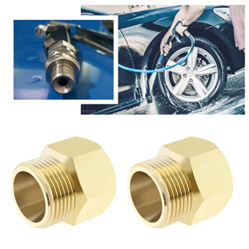 3Pcs Pressure Washer Coupling 1/2 Inch to M22 Adapter Finish Connector Solid Brass Connector Garden Tools Accessories Gold