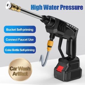 RYPPLE Cordless Pressure Washer,20000mAh Electric Car Washer,Power Cleaner, 500W Wireless High Pressure Cleaner, Foam Rechargeable Auto Spray Garden Washing Tool, with Accessories Kit and A Charger I