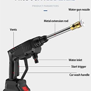 RYPPLE Cordless Pressure Washer,20000mAh Electric Car Washer,Power Cleaner, 500W Wireless High Pressure Cleaner, Foam Rechargeable Auto Spray Garden Washing Tool, with Accessories Kit and A Charger I