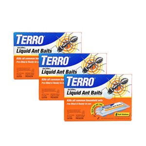 terro t300-3sr liquid ant baits – 3 pack, 18 bait stations