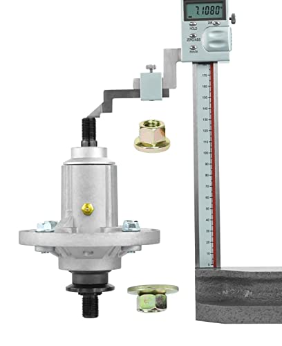 New Blade Spindle Assembly Compatible with 42" 48" Mower Deck Replaces John Deere GY20454 GY21098 GY20962 GY20867 Oregon 82-359, Stens 285-851 Includes Grease Zerk, Mounting Holes are Threaded