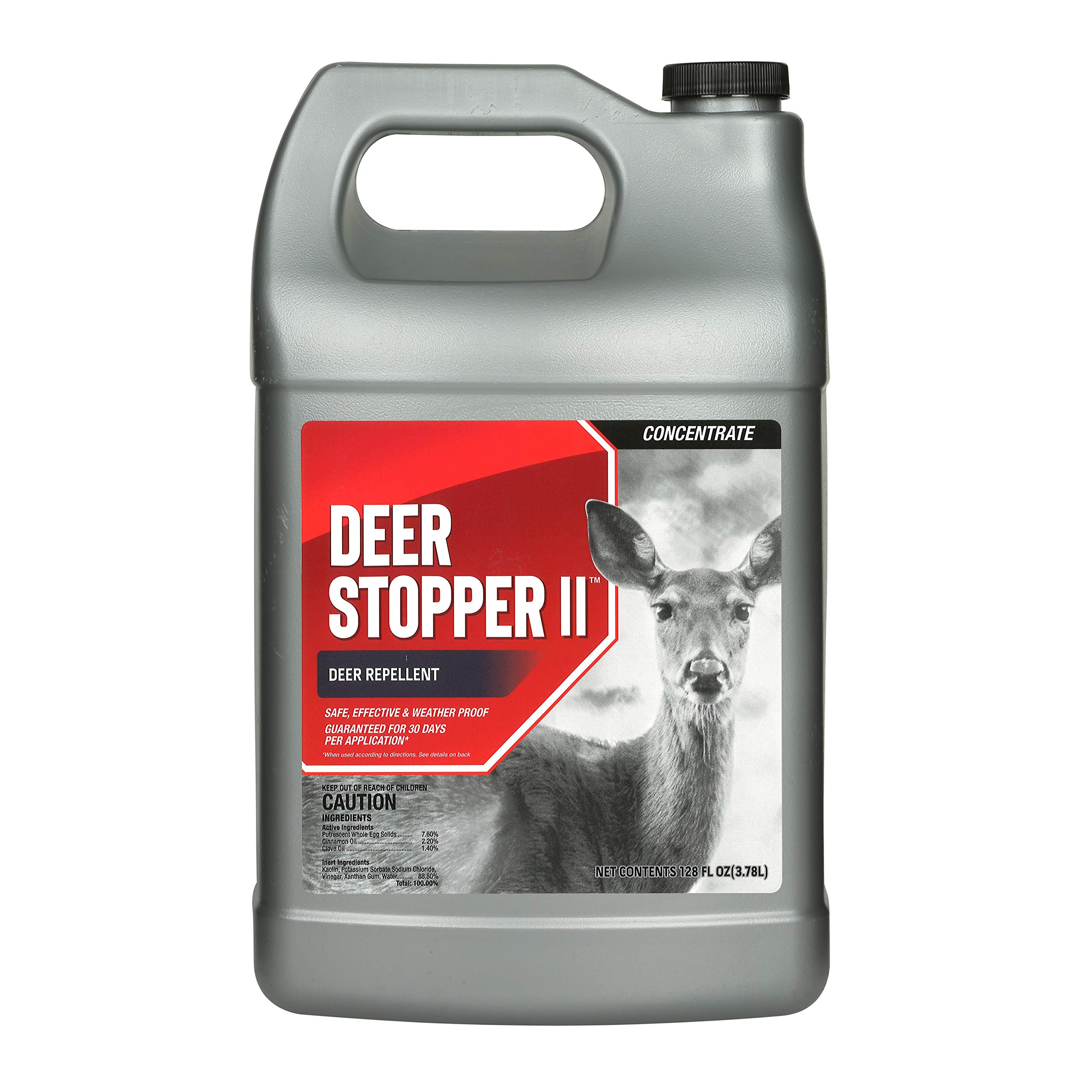 Deer Stopper II Garden Animal Repellent - Safe & Effective, All Natural Food Grade Ingredients; Repels Deer Elk, and Moose; Easy to Use, 1 Gallon Liquid Concentrate