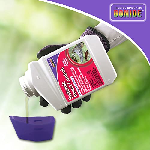 Bonide Systemic Insect Control, 16 oz Concentrate Long Lasting Insecticide for Outdoor Gardening, Makes 16 Gallons