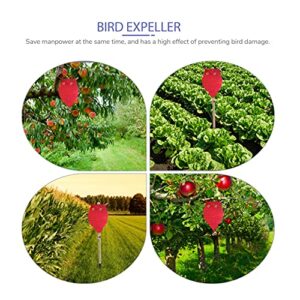 YARDWE 2PCS Owl Fake Hanging Plastic Owl Reflective Bird Blinder Scare Spiral Rods for Window Yard Garden Outdoor