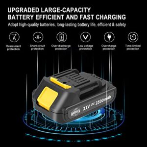 Brushless Mini Chainsaw, 6-Inch Coldless Chainsaw Battery Powered Chainsaw, Small Chainsaw with Security Lock, One- Hand Handheld Electric Chainsaw for Tree Trimming and Branch Pruning Wood Cutting