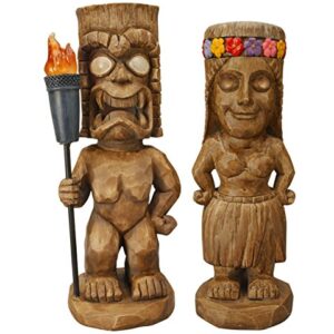 Moonrays 95962 Tiki Themed Outdoor Solar Light Garden Gnome Island Princess