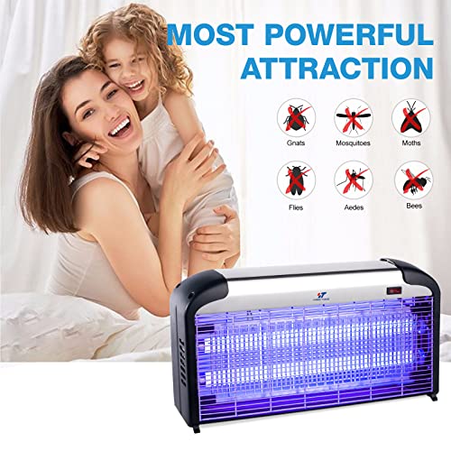 SUPERDRIVE Electric Bug Zapper，Effective 4200V 30W Electronic Indoor Mosquito Zapper Fly Trap Wasp Killer for Mosquito,Fly,Moth,Wasp Insect Killer for Bedroom, Kitchen, Restaurant Indoor Patio Garden