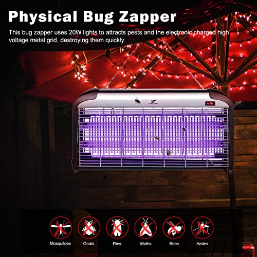 SUPERDRIVE Electric Bug Zapper，Effective 4200V 30W Electronic Indoor Mosquito Zapper Fly Trap Wasp Killer for Mosquito,Fly,Moth,Wasp Insect Killer for Bedroom, Kitchen, Restaurant Indoor Patio Garden