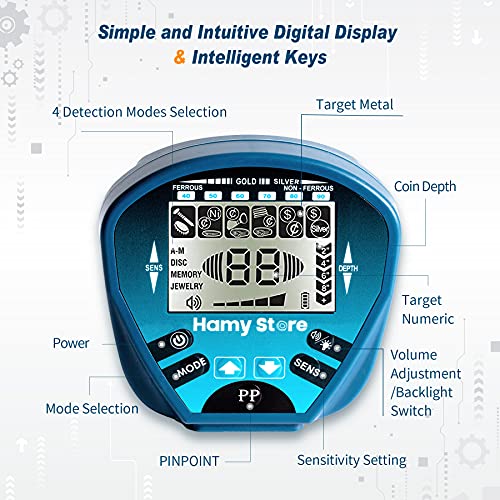 Professional Metal Detector for Adults & Kids Waterproof - 12'' IP68 Waterproof Search Coil, 6 Modes - Professional High Accuracy Gold Detector with LCD Display, Advanced DSP Chip, Tool&Accessories