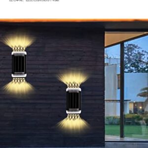 Codian 4 Pack Solar Fence Lights, Solar LED Lights for Outdoor, Up and Down, Waterproof Solar LED Lights for Step, Railing, Wall, Patio, Garden, Stair, Yard and Driveway Path (Cool White, 4 Pack)