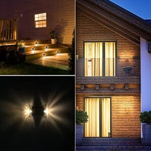 Codian 4 Pack Solar Fence Lights, Solar LED Lights for Outdoor, Up and Down, Waterproof Solar LED Lights for Step, Railing, Wall, Patio, Garden, Stair, Yard and Driveway Path (Cool White, 4 Pack)