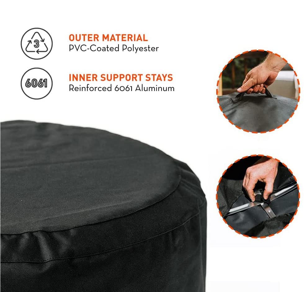 Solo Stove Yukon Shelter Protective Fire Pit Cover for Round Fire Pits Waterproof Cover Great Fire Pit Accessories for Camping and Outdoors, Black