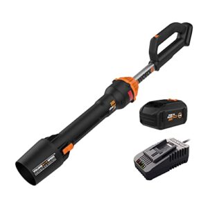 worx 20v leafjet cordless leaf blower with power share brushless motor – wg543 (battery & charger included)