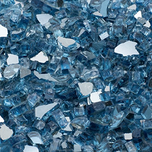 Margo Garden Products 1/2" 25lbs Dragon Glass, 25 lb, Sky Blue